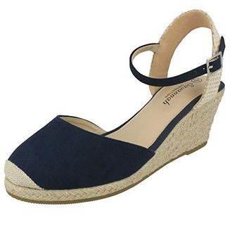 Savannah Espadrilles compens&eacute;es pour femme - - bleu marine, 40 EU