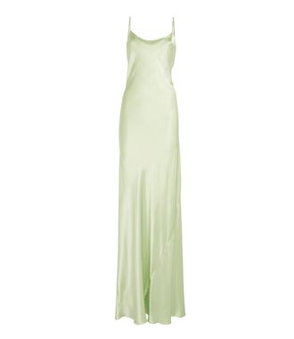 Victoria Beckham Satin Maxi Slip Dress Size M