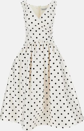 Self Portrait Midi-kleid Mit Wei&szlig;en Punkten