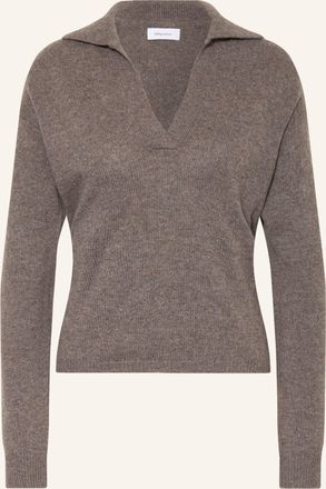 Darling Harbour Darling Harbour Strick-Poloshirt Aus Cashmere braun