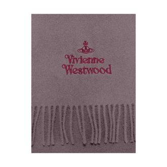 Vivienne Westwood Femme, Accessoires, Brun, Taille: ONE Size &Eacute;charpe Brod&eacute;e