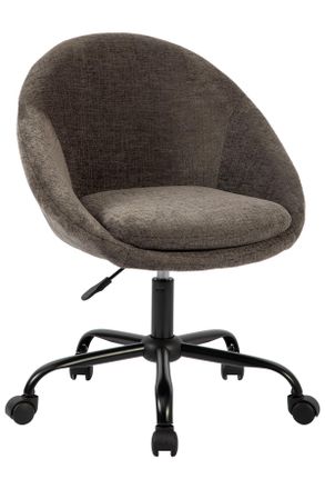 MID.YOU Mid.you Drehstuhl, Grau, Weiß, Metall, Textil, Drehkreuz, 62x79x87 cm, Sitzfläche 360° drehbar, Arbeitszimmer, Bürostühle, Drehstühle