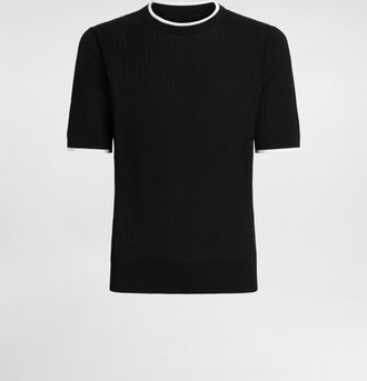 Dolce & Gabbana Rundhalspullover Aus Baumwolle - Mann Schwarz 50