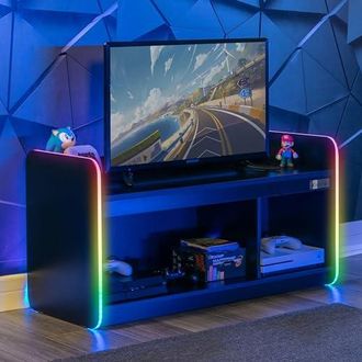 X Rocker Electra &Eacute;tag&egrave;re TV de Gaming avec &Eacute;clairage RGB et Contr&ocirc;le par App