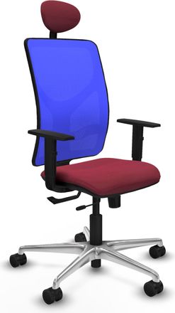 Piqueras y Crespo B&uuml;rostuhl aus Stoff mit 1D-Armlehnen, h&ouml;henverstellbare Lendenwirbelst&uuml;tze und festes Kopfteil, ausgestattet mit Syncro/Traslack und Schneideschaum, B