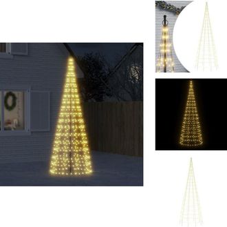 vidaXL LED-Weihnachtsbaum f&uuml;r Fahnenmast 550 LEDs Warmwei&szlig; 300 cm - LED Weihnachtsbaum - LED Weihnachtsb&auml;ume - Weihnachtsbaum Fahnenmast - LED