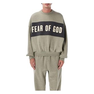 Fear of God Cropped Relaxed Panelled Sweatshirt - - Sweatshirts & Hoodies - Herren - Gr&uuml;n - XS