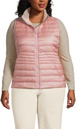 Lands End Daunenweste WANDERWEIGHT Verstaubar Ultraleicht, Damen, Größe:52-54 plus, Pink, Nylon, by Lands End