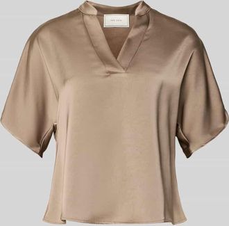 Neo Noir Blusenshirt aus Satin mit V-Ausschnitt Modell Anelle