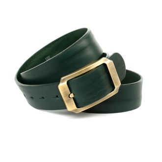 Anthoni Crown Herren Ledergürtel Gürtel, Grün, 110