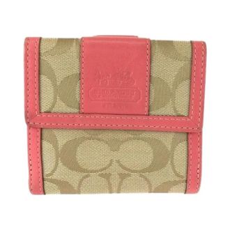 Coach Pre-owned Canvas Leder Kompakt Geldb&ouml;rse - - Pre-owned - Damen - Rosa - ONE SIZE
