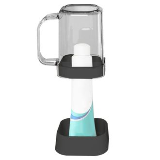 Generic Geschlossener Zahnb&uuml;rstenhalter | Staubfreie Zahnb&uuml;rstenaufbewahrung | Wasserdichter mobiler Zahnb&uuml;rstenhalter Mit 3 Schlitzen Und Griff F&uuml;r Badezimme