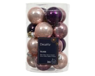 Kaemingk Weihnachtskugeln Glas 3,5cm 16 Stück - glänzend - Kleine Christbaumkugeln Weihnachtsbaumkugeln für Weihnachten - Christbaumschmuck & Weihnachtsbaumsch