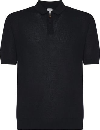 Eleventy Polo mit kurzem Rei&szlig;verschluss - - Tops - Herren - Blau - L