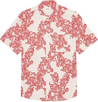 Nn.07 Nn07, Homme, Chemises, Multicolore, Taille: XL Deon Print Short Sleeve Shirt