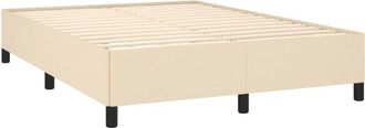 vidaXL Cadre de lit sans matelas crème 140x190 cm tissu Vidaxl
