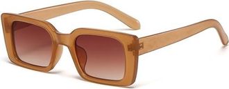 Generic Lunettes de soleil femme monture carr&eacute;e conduite UV400 vacances plage lunettes de soleil quotidiennes(Yellow)