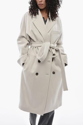 Stella McCartney Doppelreihiger Wollmantel Mit G&uuml;rtel Stella McCartney