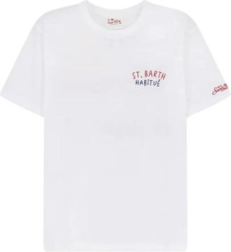 MC2 Saint Barth Homme, Tops, Blanc, Taille: S 00320L Summer 01N Emb