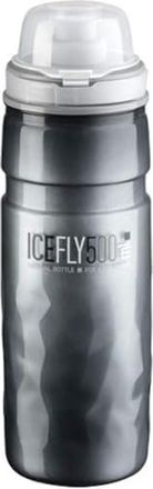 Elite Ice Fly Bidon Cyclisme 500ml Fum&eacute; Isotherme - Gourde V&eacute;lo Double Paroi Thermique Sans BPA - Pour Route VTT Gravel