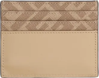 Fendi Leather Card Case - Beige