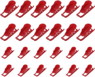 BESPORTBLE TOPBATHY 24 Stück Teiliges Mini Weihnachts-Schlitten Rote Vintage Schlitten-deko Festliche Tisch Baumornamente DIY Weihnachtsdekoration für Mikro-szen