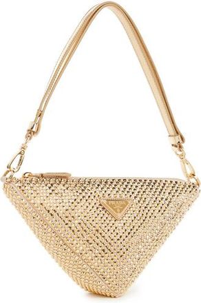 Prada Mini sac Triangle &agrave; strass
