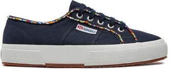 Superga Sneakers aus Stoff Multicolor Beads 2750 S31352W Dunkelblau