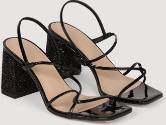 Sandro Sandales &agrave; talon paillet&eacute;