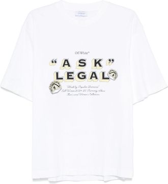 Off-white Ask Legal Skate T-Shirt - Weiß