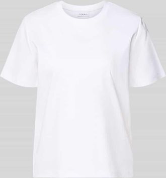 Comma T-Shirt mit geripptem Rundhalsausschnitt