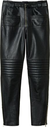 Twin-Set Fairfax Bikerhose aus Leder - Schwarz