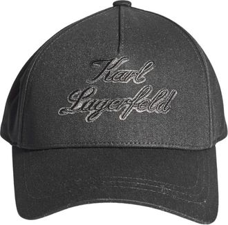 Karl Lagerfeld Homme, Accessoires, Noir, Taille: ONE Size Cappello Visiera Firma