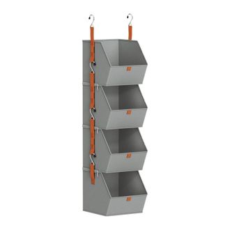 Generic Aufbewahrung &uuml;ber der T&uuml;r, 4-stufiger Schrank-Organizer | Aufbewahrungsregale f&uuml;r Kleidung - f&uuml;r Arbeitszimmer, Wohneigentum, Schuhe, Taschen, Socken