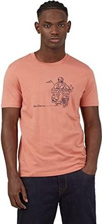 Ben Sherman Linear Cruise T-shirt imprimé, rose foncé, XXL