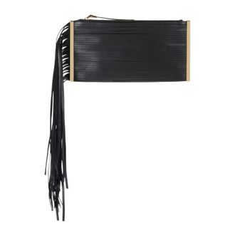 Elisabetta Franchi Femme, Sacs, Noir, Taille: ONE Size Tracolla in pelle nappata