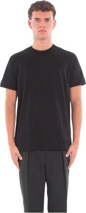 Daniele Fiesoli Homme, Tops, Noir, Taille: XL Filo Scozia Regular Tee