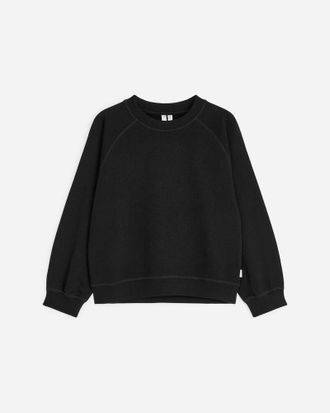 Arket Sweatshirt Aus Baumwolle -Schwarz