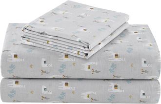 Comfort Spaces Bettwäsche-Set, 100% Baumwolle, atmungsaktiv, mit 35,6 cm elastischer Tasche, für Matratzen bis 40,6 cm, gemütliche Ganzjahres-Bettwäsche, Kissenbezug