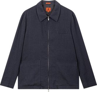 Barena Homme, Vestes, Bleu, Taille: M Surchemise avec Zip