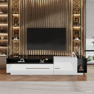 Generic Hochglanz-TV-Schrank 170 cm - Lowboard mit Schublade, Tür & Offenem Fach, Für Fernseher bis 70 Zoll - Moderne TV-Kommode