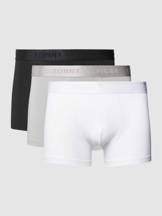 Tommy Hilfiger Trunks mit elastischem Logo-Bund im 3er-Pack
