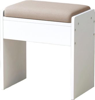 Generic Schminkstuhl, grau gepolsterter Schminkhocker mit starker Gewichtsbelastung für Schlafzimmer, Wohnzimmer und Klavier, Schuhhocker mit geschwungenen Fü