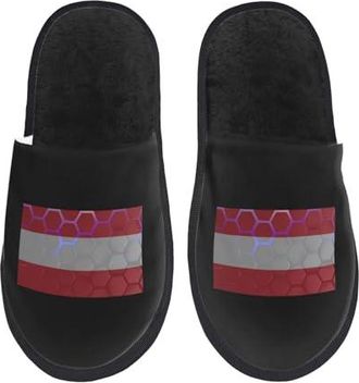 Generic L&eacute;g&egrave;re Hiver Pantoufles Drapeau de lAutriche Chaussures Confortable Chaussons dint&eacute;rieur pour Int&eacute;rieur Adulte Maison M