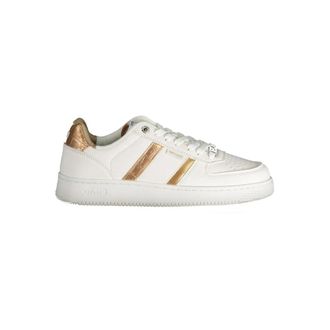 Gas Gas, Femme, Chaussures, Blanc, Taille: 39 EU Baskets Blanc en Polyester avec D&eacute;tails en Bronze