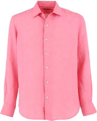 MC2 Saint Barth Homme, Chemises, Rose, Taille: 2XL Linen Vintage 23 Shirt