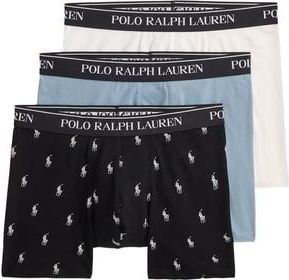 Polo Ralph Lauren Lot de 3 boxers en coton m&eacute;lang&eacute;