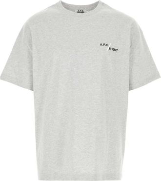 A.P.C. A.p.c., Homme, Tops, Gris, Taille: S T-shirt en coton