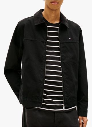 Tommy Hilfiger Veste droite &agrave; col contrast&eacute; en coton organique