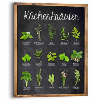 Reinders Wandbild, K&uuml;che, Bilder, Wanddeko, Room Decor, MDF, Gr&uuml;n, 50 x 40